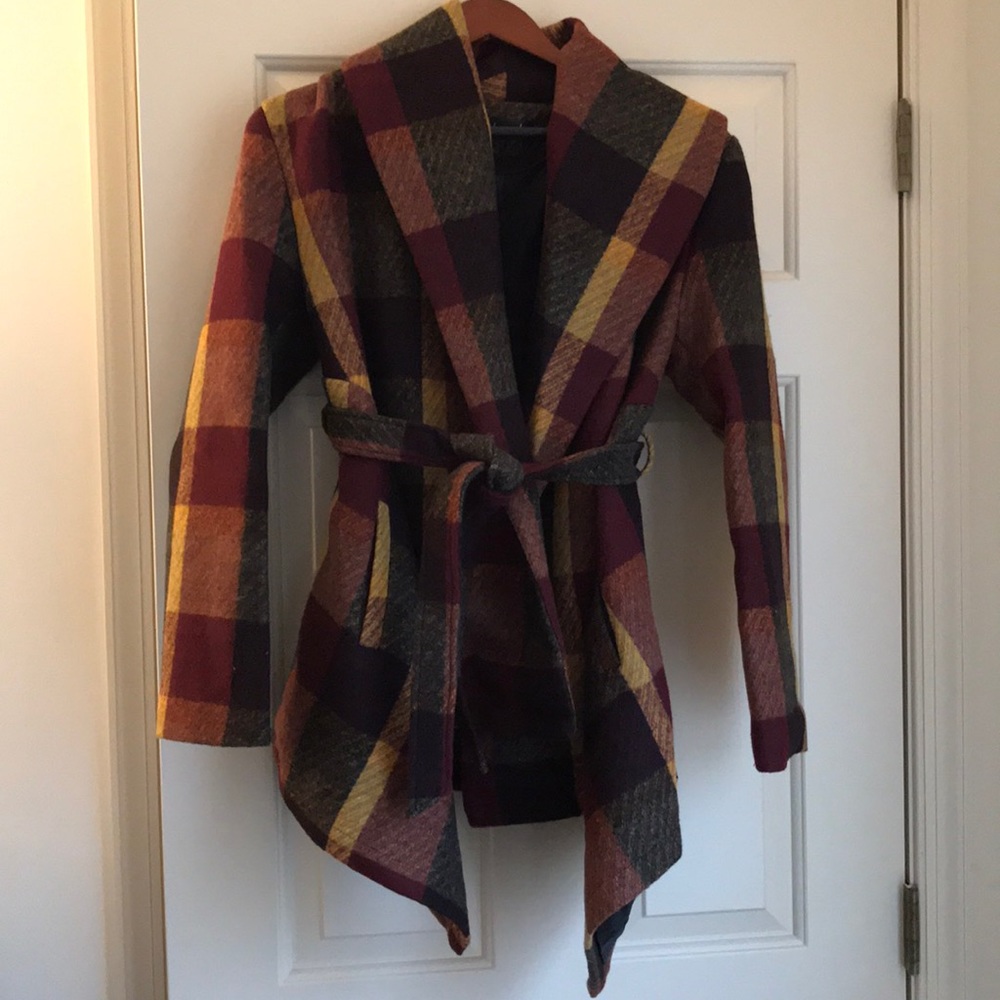 Chicwish Prairie Rabato Wrap Coat - Gem